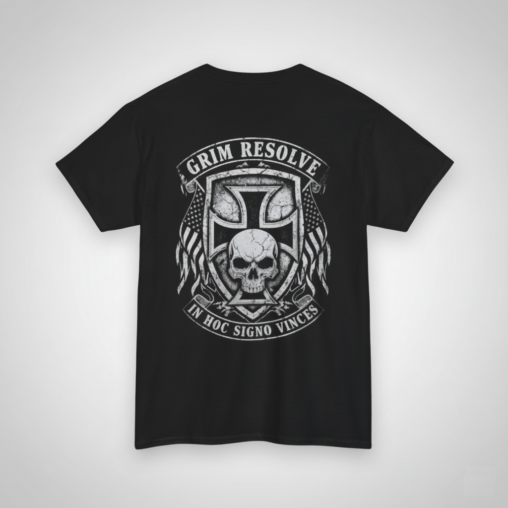 The Conqueror’s Creed T-Shirt – Grim Resolve - American Apparel for the ...